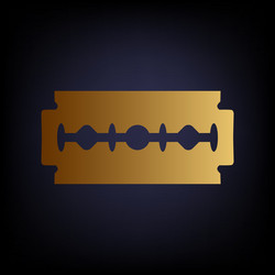 Razor blade sign Royalty Free Vector Image - VectorStock