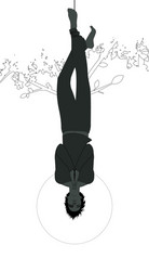 Hanged man silhouette Royalty Free Vector Image
