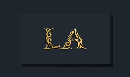 Initial letters la monogram logo design bundle Vector Image