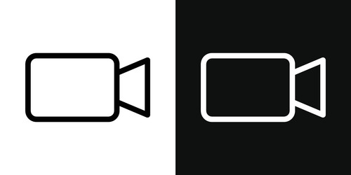 Video call icon set online chat business Vector Image