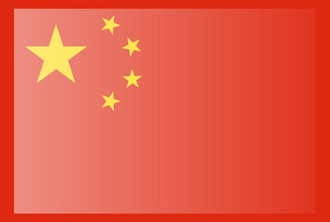 China flag official colors and proportion Vector Image