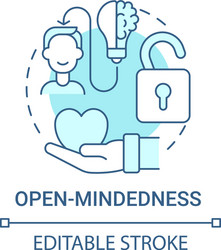 Open-mindedness concept icon Royalty Free Vector Image