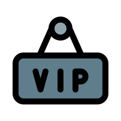 Hanging sign indicates the vip entrance Royalty Free Vector