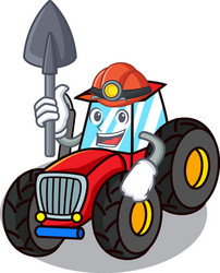 Tractor character cartoon Royalty Free Vector Image