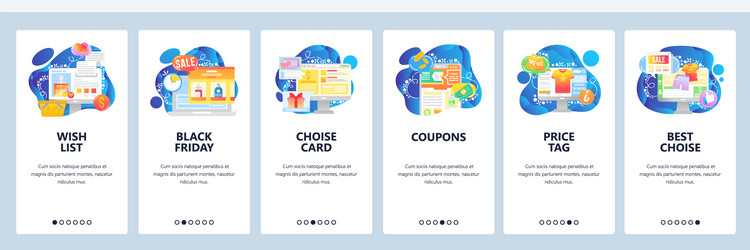 Mobile screen banner sale set Royalty Free Vector Image