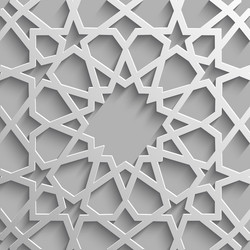 Seamless islamic pattern 3d traditional arabic Vector Image