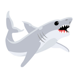 Blue shark Royalty Free Vector Image - VectorStock