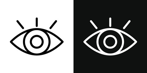 Vision icon set eyeball visual logo symbol Vector Image