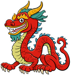 Cartoon chinese dragon fantasy character coloring Vector Image
