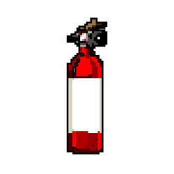 Security fire extinguisher game pixel art Vector Image