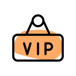 Hanging sign indicates the vip entrance Royalty Free Vector