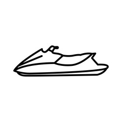 Jet boat icon logo image Royalty Free Vector Image