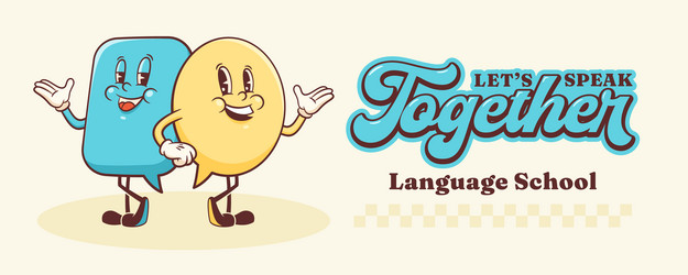 Talk language learning group of characters Vector Image