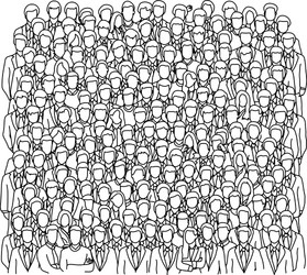 Sketch Crowd Vector Images (over 2,900)