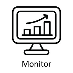 Desktop outline icon design e Royalty Free Vector Image