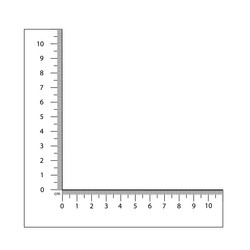 Corner ruler size indicators set isolated Vector Image