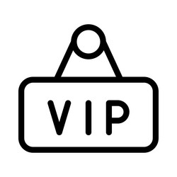 Hanging sign indicates the vip entrance Royalty Free Vector