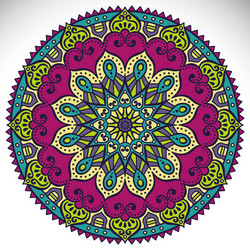 Full color mandala Royalty Free Vector Image - VectorStock