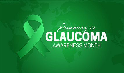 Green january is national glaucoma awareness Vector Image