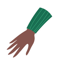 Hand flat icon greeting gesture Royalty Free Vector Image