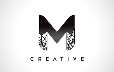 Letter m beauty logo m design with origami Vector Image