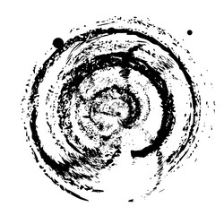 Round grunge shape texture rough circle stamp Vector Image