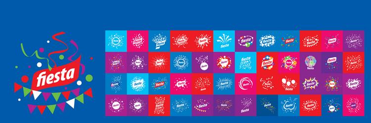 A set of fiesta logos on white background Vector Image