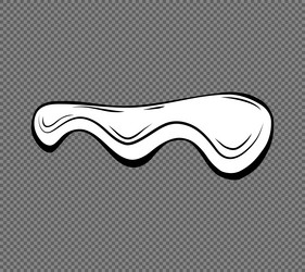 Dripping liquid outline on a transparent Vector Image