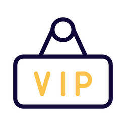 Hanging sign indicates the vip entrance Royalty Free Vector