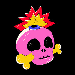 Skull bomb Royalty Free Vector Image - VectorStock