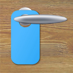 Do not disturb blue sign Royalty Free Vector Image