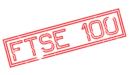 Ftse 100 rubber stamp Royalty Free Vector Image