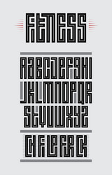 Fitness Font Vector Images (over 4,400)