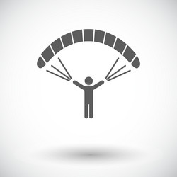 Parachuting or paragliding icon Royalty Free Vector Image