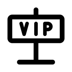 Sign board stand indicating vip only Royalty Free Vector
