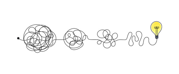 Brainstorming concept process of solving Vector Image