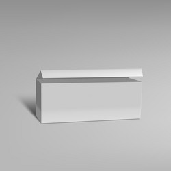 Realistic white cardboard box on back Royalty Free Vector