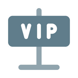 Sign board stand indicating vip only Royalty Free Vector