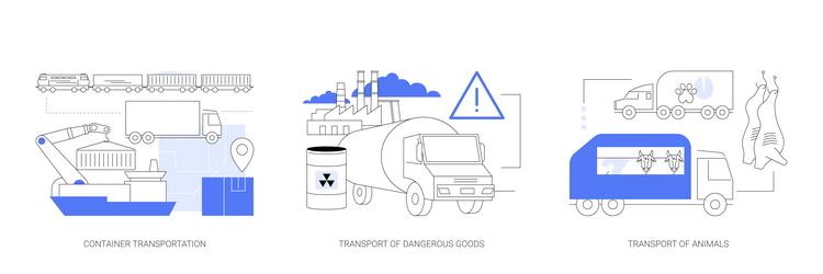 Transport of animals abstract concept Royalty Free Vector