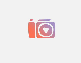 Colorful gradient camera store logo design Vector Image