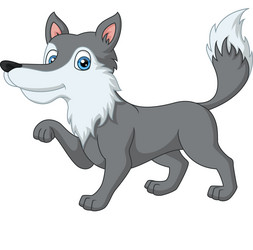 Wolf cartoon animal Royalty Free Vector Image - VectorStock