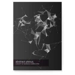 Abstract plexus shapes on black background 3d Vector Image