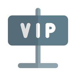 Sign board stand indicating vip only Royalty Free Vector