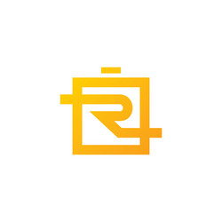 Vintage desert design letter r concept Royalty Free Vector