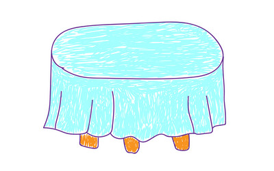 Table Tablecloth Drawing Vector Images (over 250)