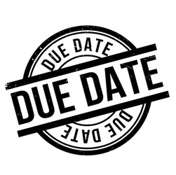 Due date rubber stamp Royalty Free Vector Image