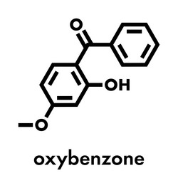 Palythine sunscreen molecule skeletal formula Vector Image