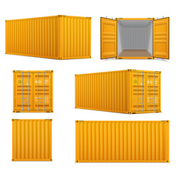 Freight shipping open cargo containers Royalty Free Vector