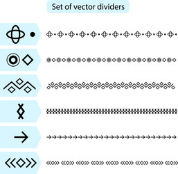 Set dividers isolated on white background Vector Image
