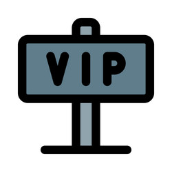 Sign board stand indicating vip only Royalty Free Vector